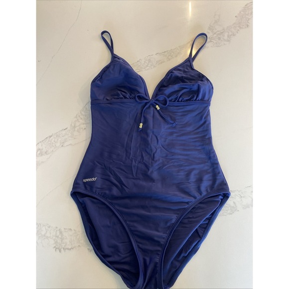 Speedo | Swim | Speedo Womens Sz 2 One Piece Swimming Bathing Suit Blue ...